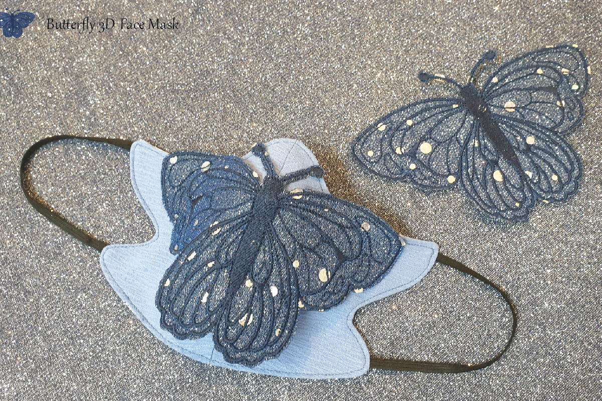 How to Butterfly 3D face mask หน้ากากผีเสื้อ 3 มิติ I ฟรี แพทเทิร์นและ ...